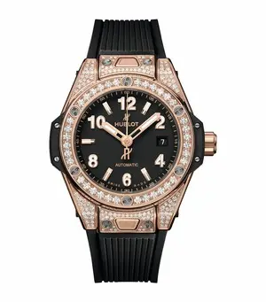 HUBLOT King Gold And Diamond Big Bang One Click Watch - Black
