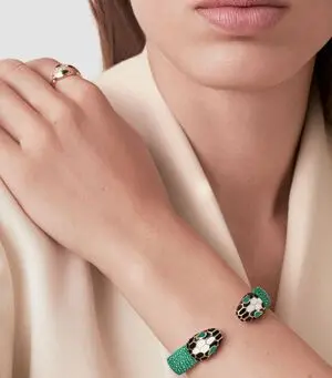BVLGARI Leather Serpenti Forever Bangle