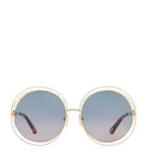 Chloé Round Carlina Sunglasses - Gold