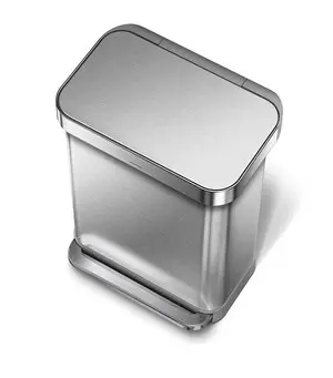SIMPLEHUMAN Rectangular Brushed Steel Pedal Bin