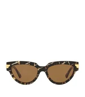 Bottega Veneta Round Frame Sunglasses - Brown