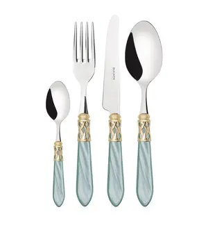 BUGATTI Aladdin Stainless Steel 24-piece Cutlery Set - Green
