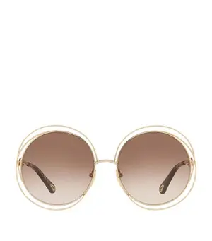 Chloé Round Carlina Sunglasses - Gold