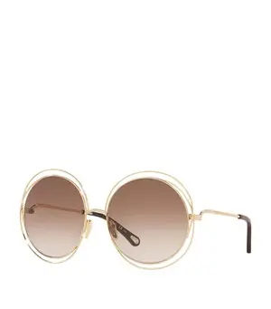 Chloé Round Carlina Sunglasses - Gold