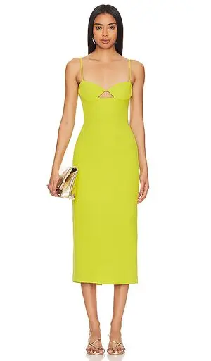 Bardot Vienna Midi Dress - Lime