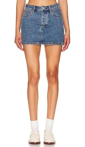 Still Here Holly Denim Mini Skirt - Classic Blue