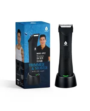 PURSONIC Mario Lopez Wireless Body Hair Trimmer & Shaver - Black