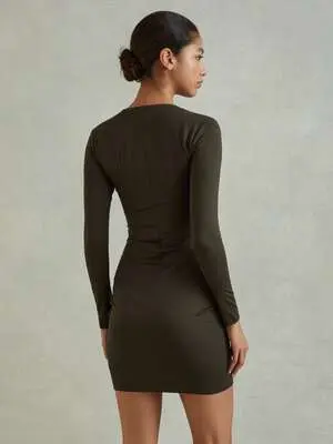 REISS Lisa Wrap Front Mini Dress