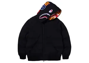 A BATHING APE Shark X Tiger Hoodie Down Jacket