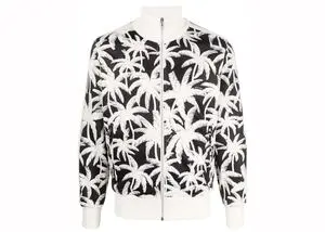 Palm Angels All Over Palms Track Jacket - White/black