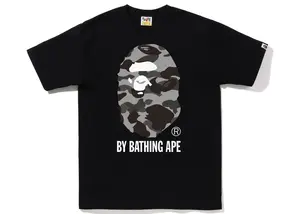 A BATHING APE Grid Camo Bathing Ape Tee Shirt - Black Black