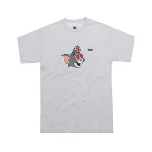 Kith X Tom & Jerry Heart Tee Shirt Light Heather Grey