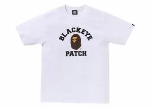 A BATHING APE X Black Eye Patch College Tee Shirt
