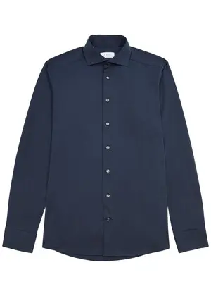 Eton Stretch-jersey Shirt - Navy