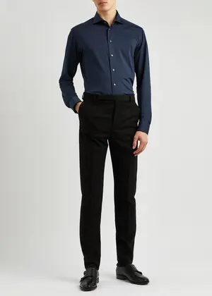 Eton Stretch-jersey Shirt - Navy