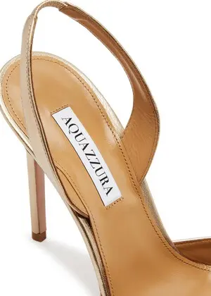 AQUAZZURA 105 Embellished Slingback Pumps