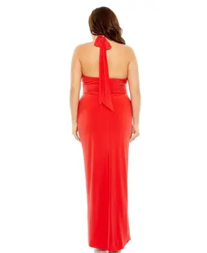 Mac Duggal Halter Gown With Keyhole Detail