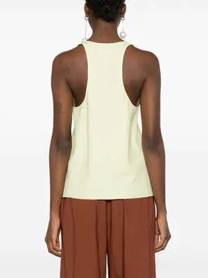 FORTE_FORTE Racerback Fine-ribbed Top
