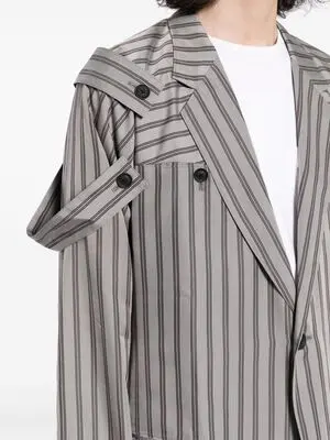 Yohji Yamamoto Epaulette-detail Pinstripe Blazer