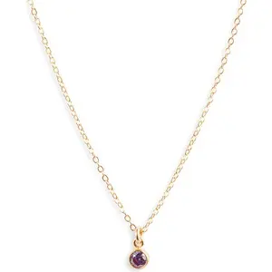 SET & STONES Birthstone Pendant Necklace - Gold/february