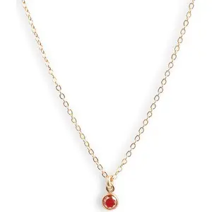 SET & STONES Birthstone Pendant Necklace - Gold/july