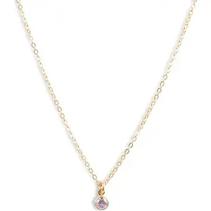 SET & STONES Birthstone Pendant Necklace - Gold/june