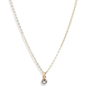 SET & STONES Birthstone Pendant Necklace - Gold/march