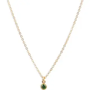 SET & STONES Birthstone Pendant Necklace - Gold/may