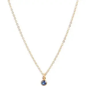SET & STONES Birthstone Pendant Necklace - Gold/september