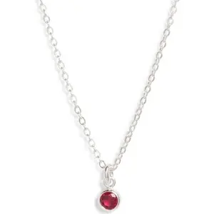 SET & STONES Birthstone Pendant Necklace - Silver / January