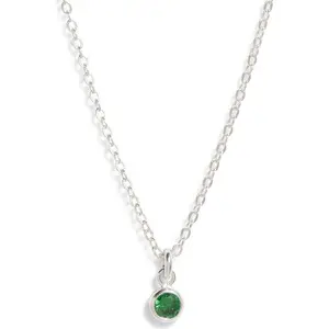 SET & STONES Birthstone Pendant Necklace - Silver / May