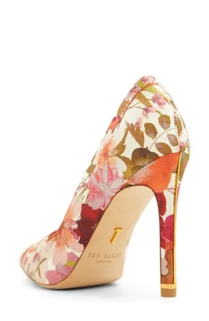Ted Baker London Cara Icon Pointed Toe Pump - Bright Multi White Pink