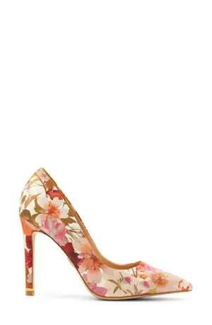 Ted Baker London Cara Icon Pointed Toe Pump - Bright Multi White Pink