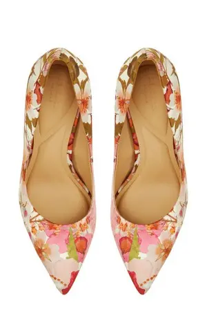 Ted Baker London Cara Icon Pointed Toe Pump - Bright Multi White Pink