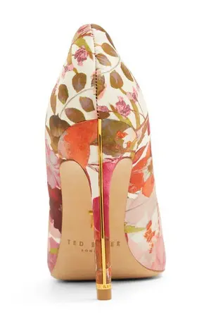 Ted Baker London Cara Icon Pointed Toe Pump - Bright Multi White Pink