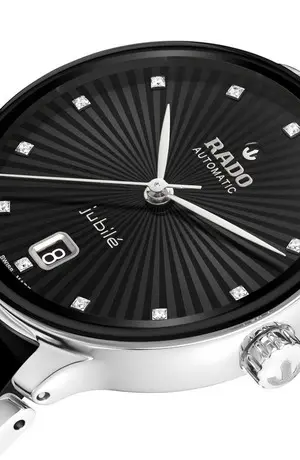 RADO Centrix Automatic Diamond Bracelet Watch - Black/silver