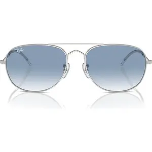 Ray-ban Ray-Ban 57mm Pillow Aviator Sunglasses Silver