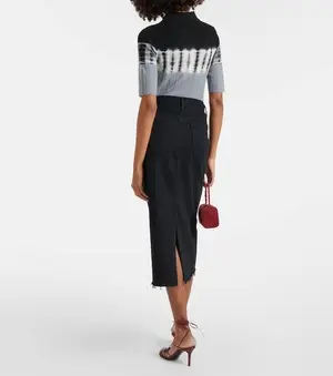 AGOLDE Della Denim Midi Skirt - Black