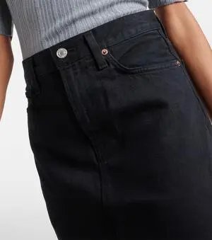 AGOLDE Della Denim Midi Skirt - Black