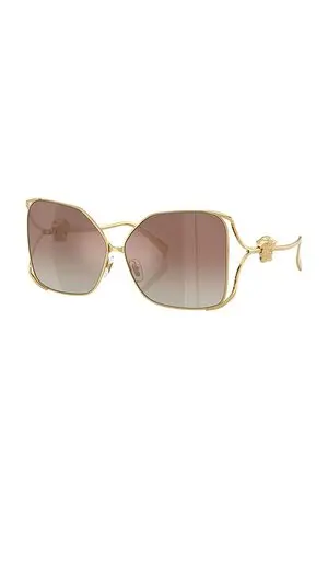 Versace Square Sunglasses - Gold & Brown