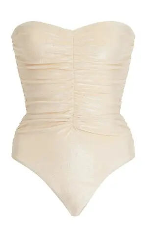Jade Swim Yara Strapless One-piece Swimsuit - Ivory