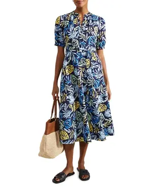 HOBBS LONDON Merle Printed Midi Dress