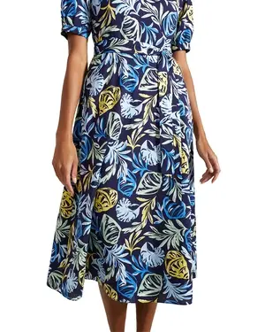 HOBBS LONDON Merle Printed Midi Dress