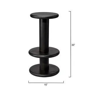 JAMIE YOUNG CO. Rye Mango Wood Barstool - Black