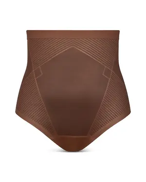 Spanx Thinstincts 2.0 High-waisted Thong Chestnut Brown
