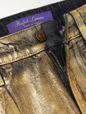 Ralph Lauren Metallic Coated Skinny Jeans