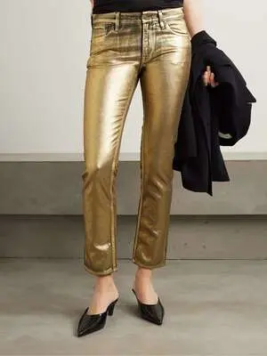 Ralph Lauren Metallic Coated Skinny Jeans