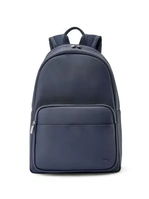Lacoste Logo-appliqué Faux-leather Backpack - Blue