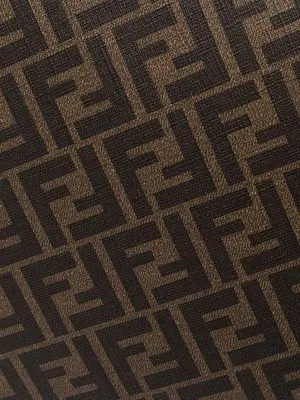 Fendi Leather Monogram-print Tote Bag