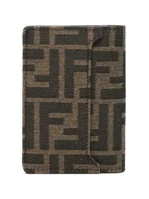 Fendi Ff-jacquard Leather Wallet